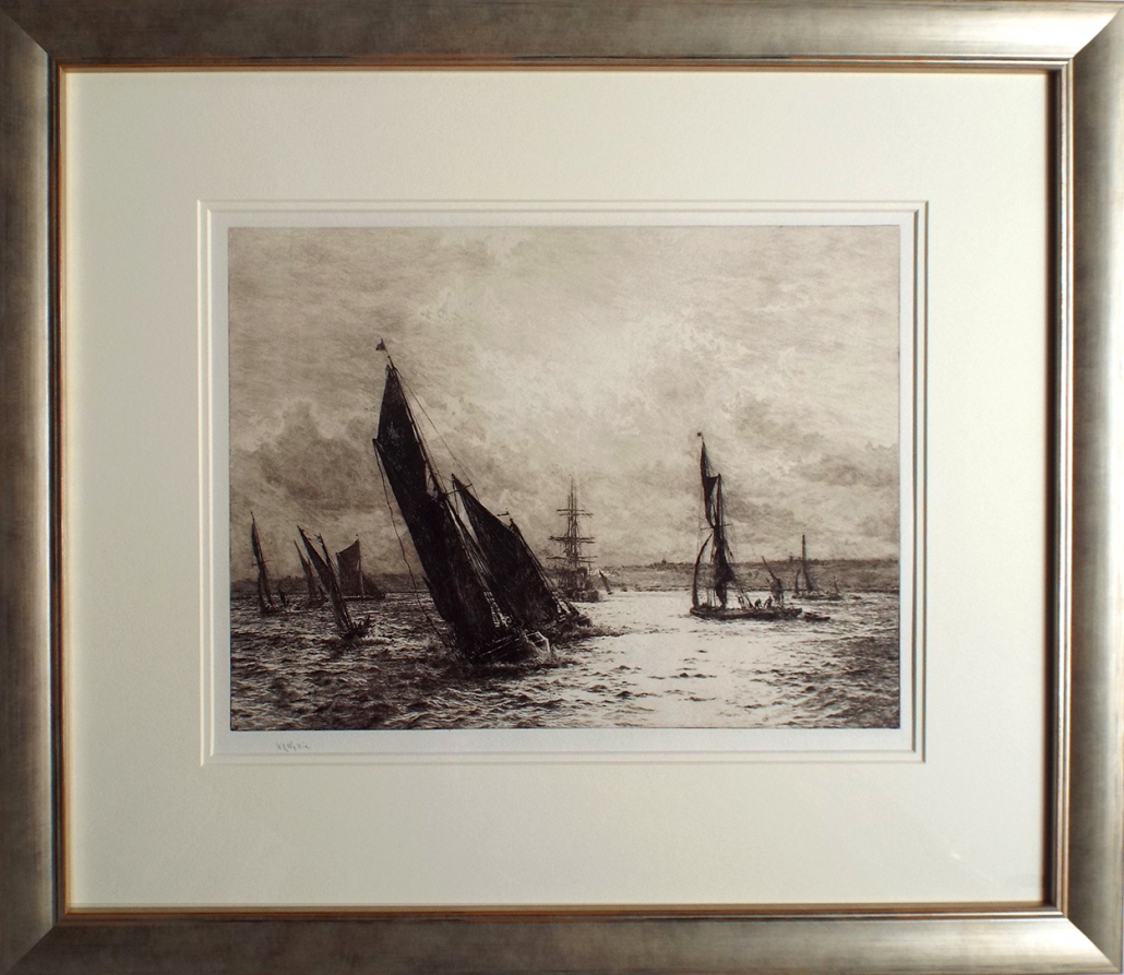 Stiff Breeze, Thames Barges Racing on the Medway – Baron Fine Art
