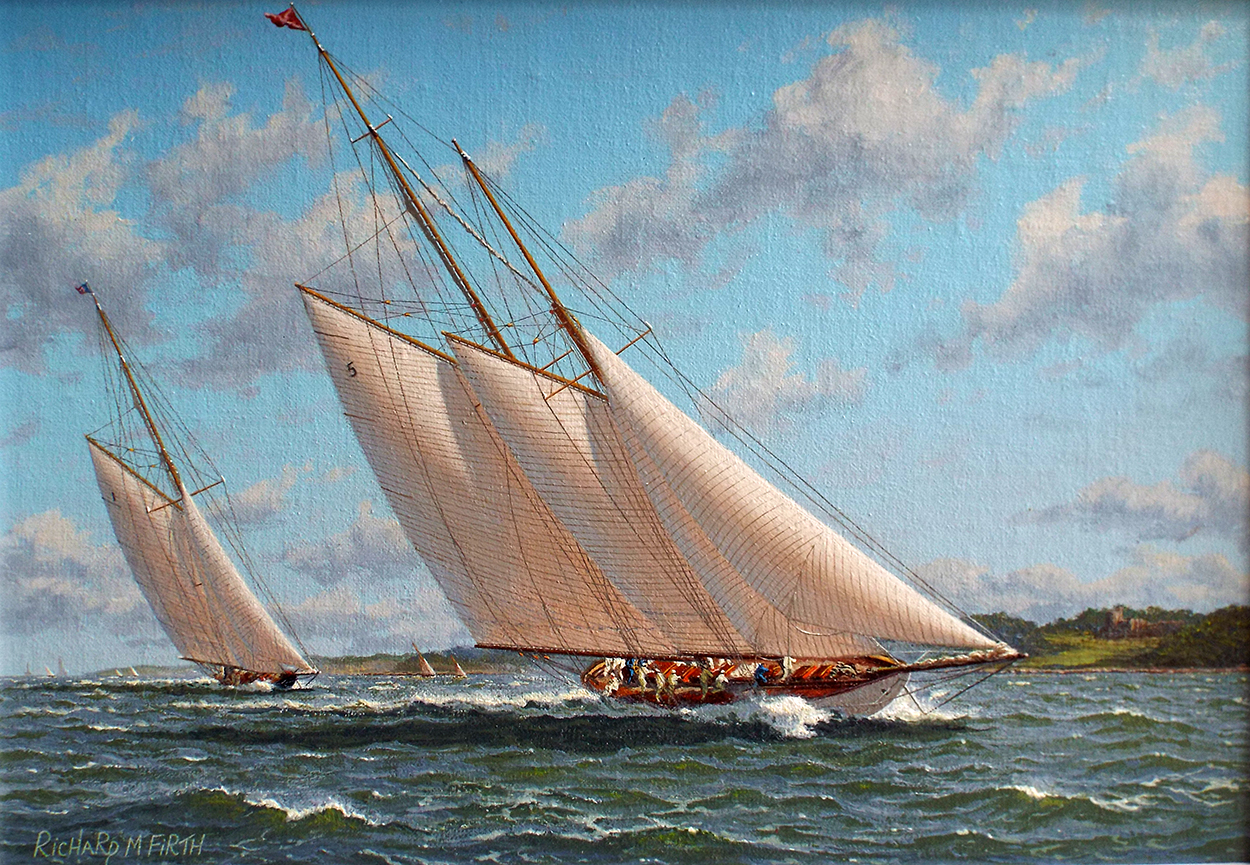 Westward and Britannia, Off Norris Castle – Baron Fine Art