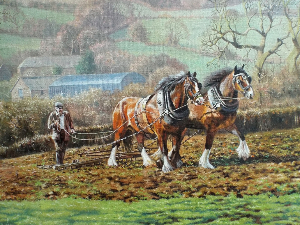 Horses in a Field – Baron Fine Art