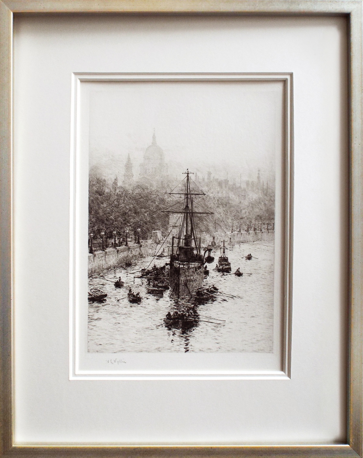 HMS President on the River Thames – Baron Fine Art
