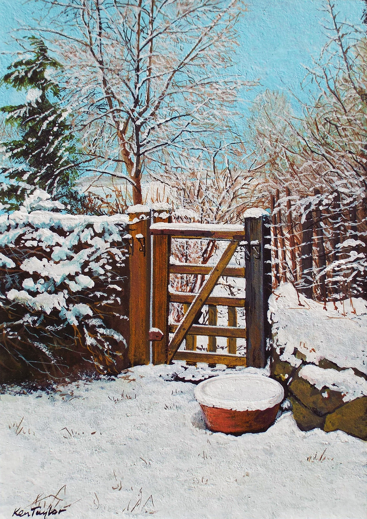 Winter Garden Snow Scene – Baron Fine Art