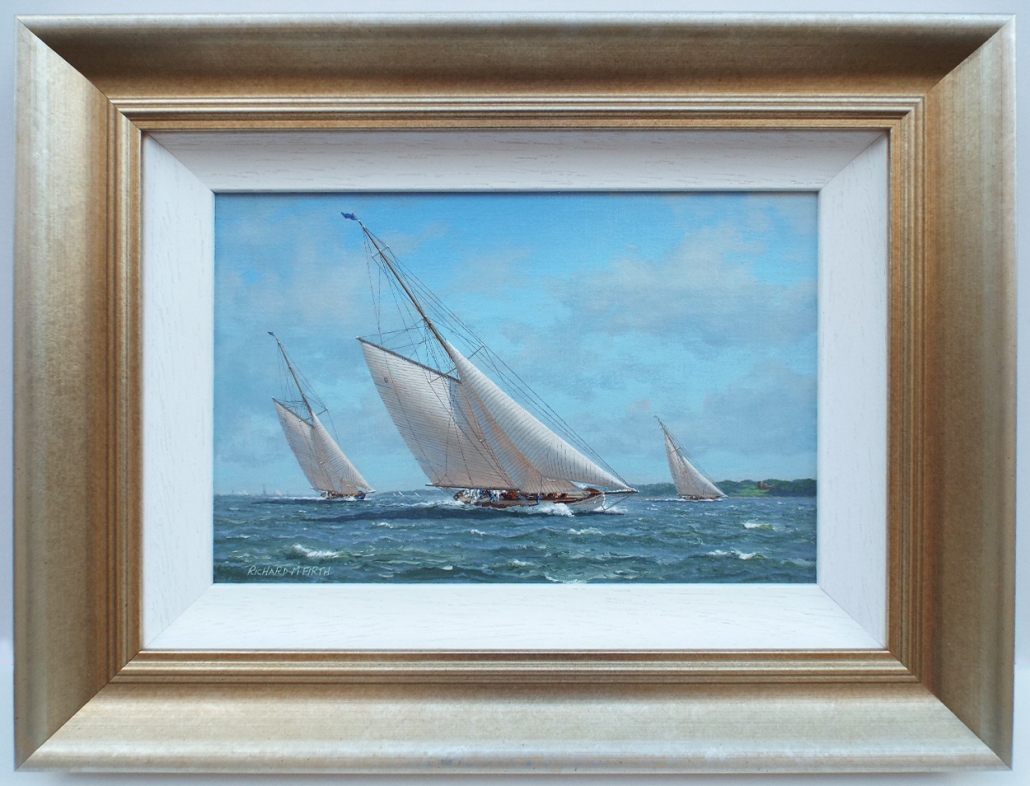 Lulworth, Britannia and Candida racing off Norris Castle – Baron Fine Art