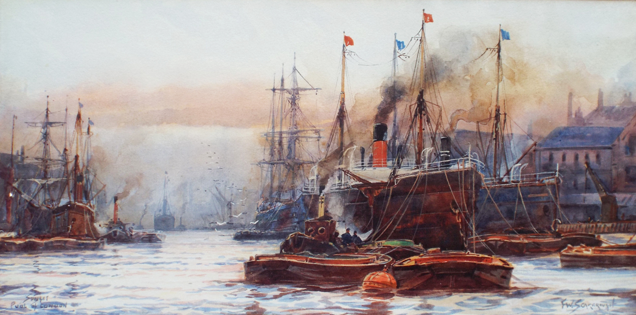 Sunset, Pool of London – Baron Fine Art
