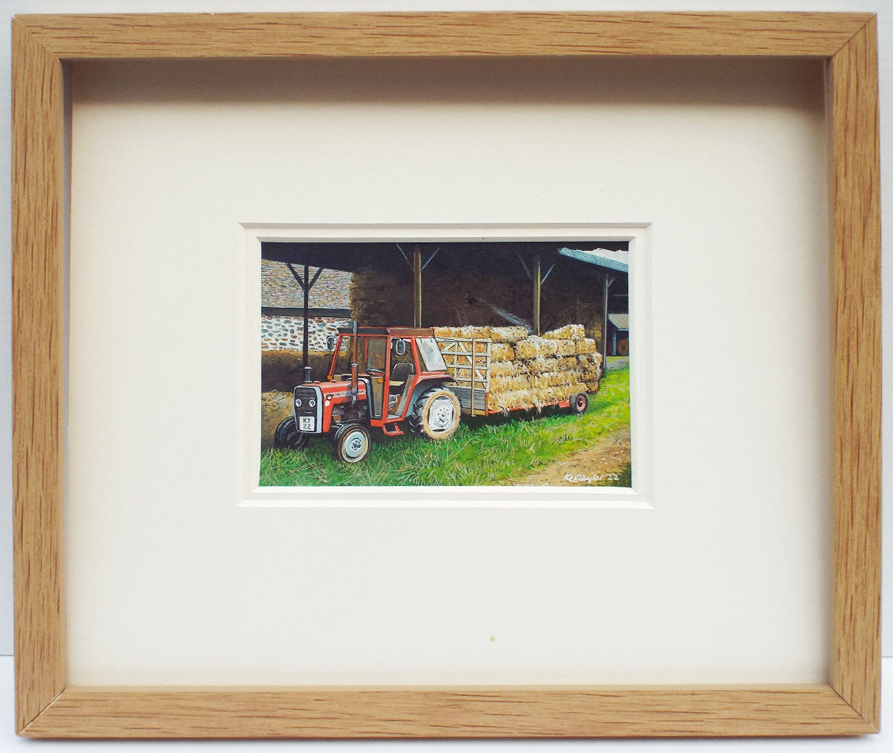 Tractor and Hay Bales – Baron Fine Art