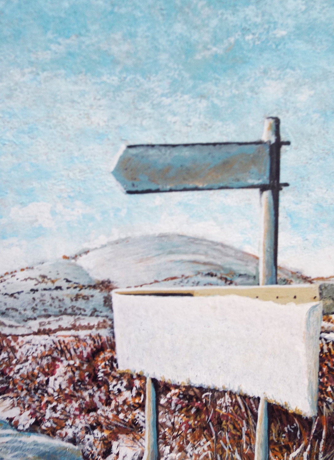 Snow Covered Footpath Sign – Baron Fine Art