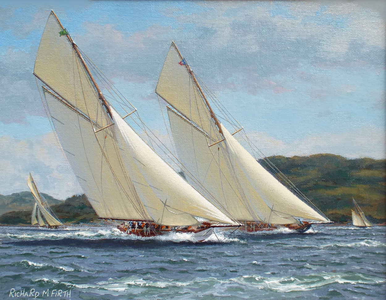 American Yacht Vigilant Racing HM Britannia on the Clyde 1894 – Baron ...